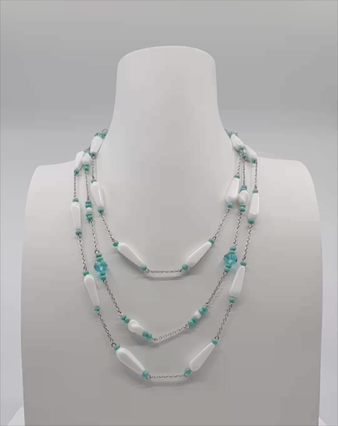 Double Layer Beachwear Blue Piece|Mediterranean Link Necklace|Alzerina ...