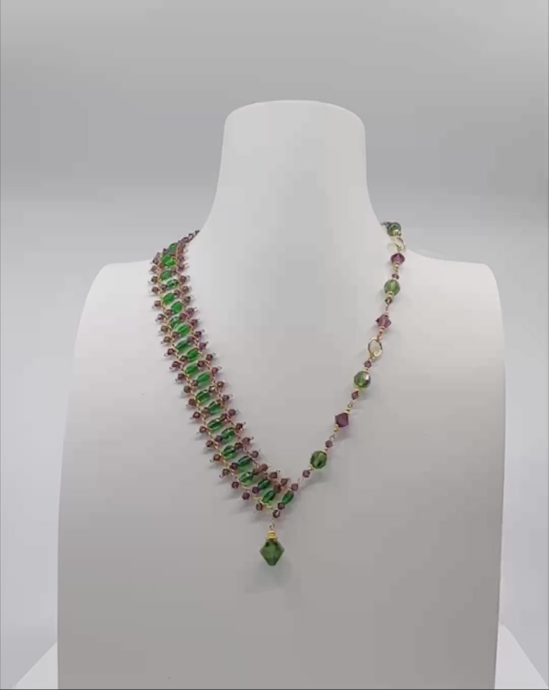Unique Crystal Asymmetric Necklace | Picturesque Necklace | Alzerina ...