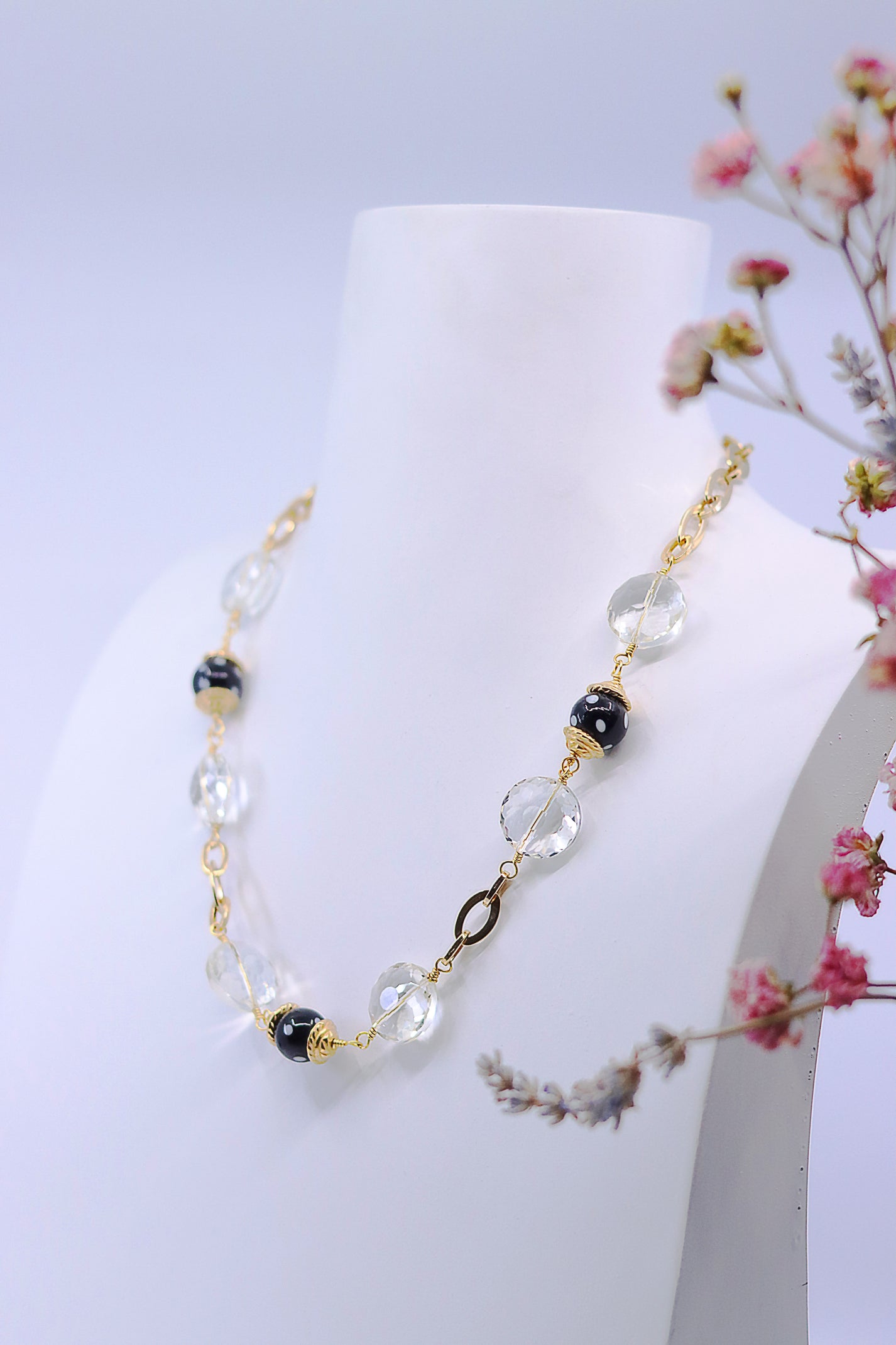 Double Layr Pink Girly Crystal Necklace |Prima Necklace|Alzeina ...